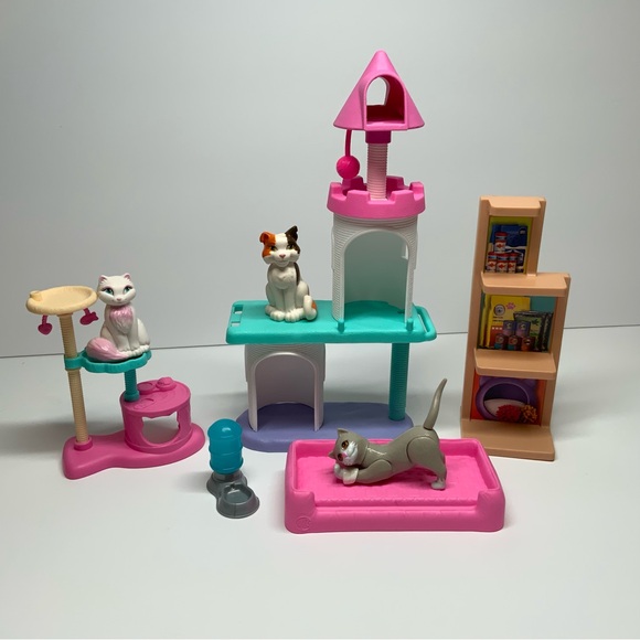 Barbie | Toys | Barbie Pet Playset Lot Kitty Condo Towers 3 Cats Bed ...